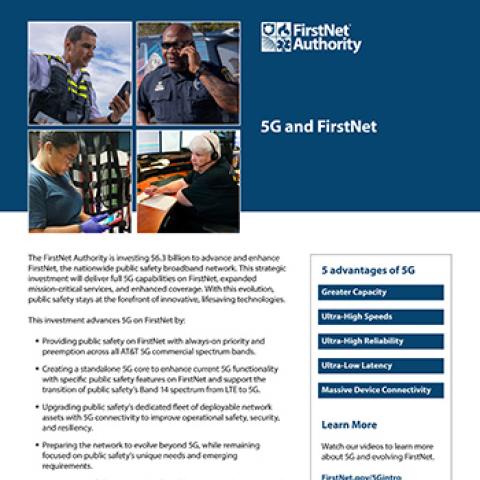 5G and FirstNet | First Responder Network Authority