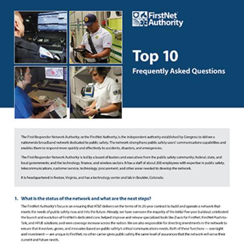 Factsheets | First Responder Network Authority